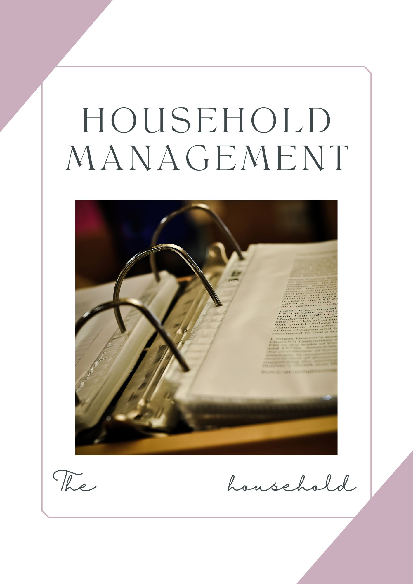 Household Management Binder (Printable PDF) - Organized Hot Mess Mama